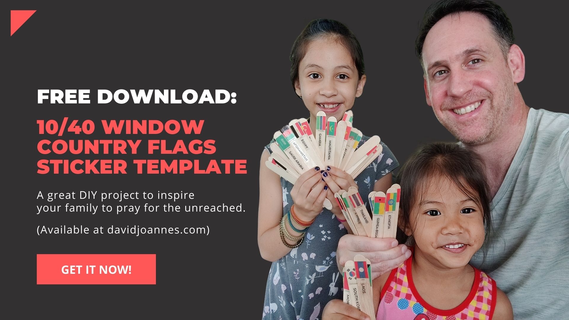 Free Download: 10/40 Window Country Flags Sticker Template - David Joannes